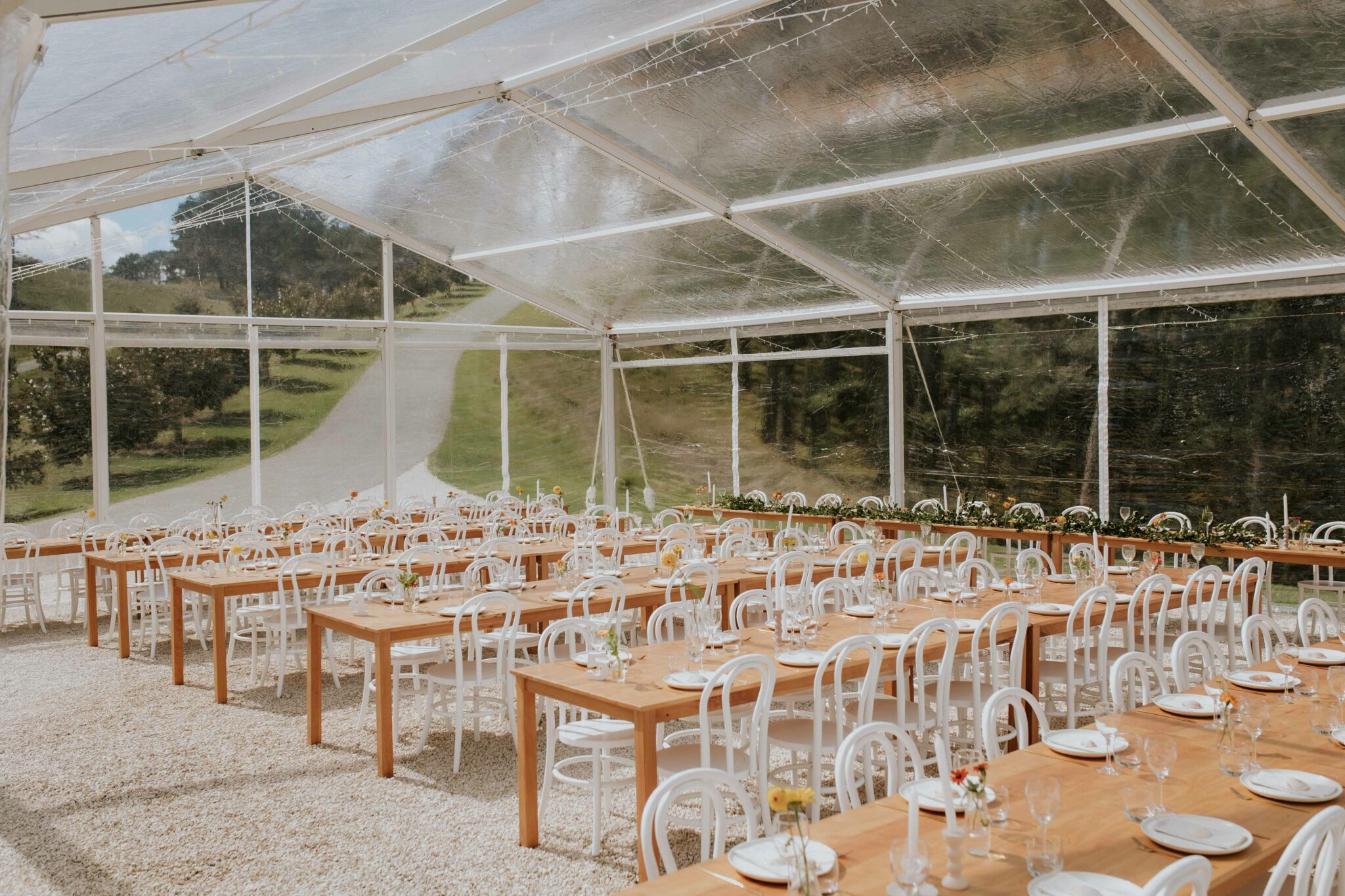 Macrocarpa Dining Table – 2.4m x 900mm - Peninsula Party Hire